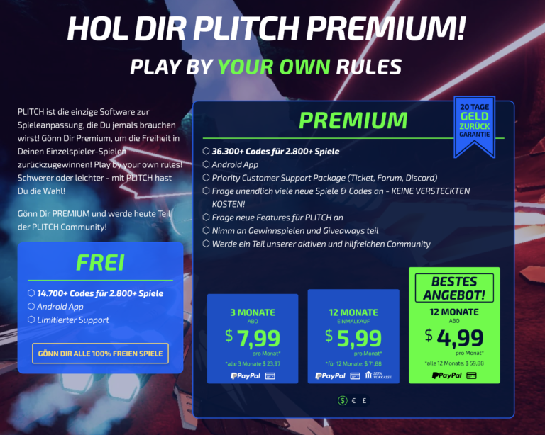 Plitch – Das Singleplayer Cheat Programm | Mediennerd.de